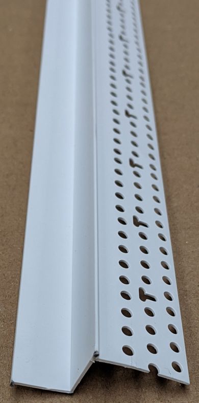 Trim-Tex 15mm Shadow Gap White PVC Feature Bead Profile 15mm x 15mm x ...